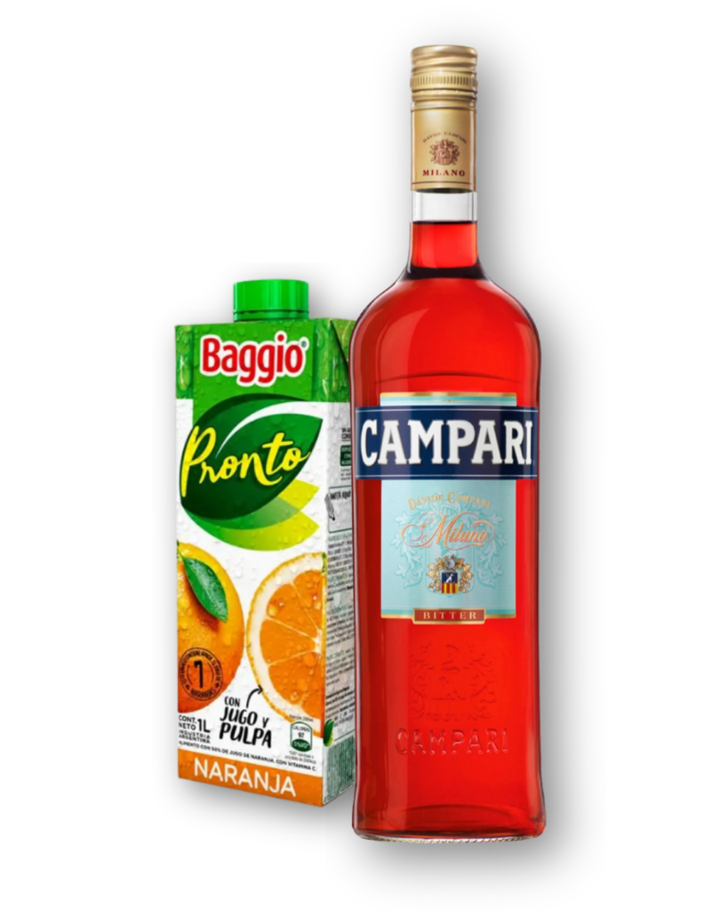 Campari 750 mL + Baggio Naranja 1 L – Defensores del Escabio